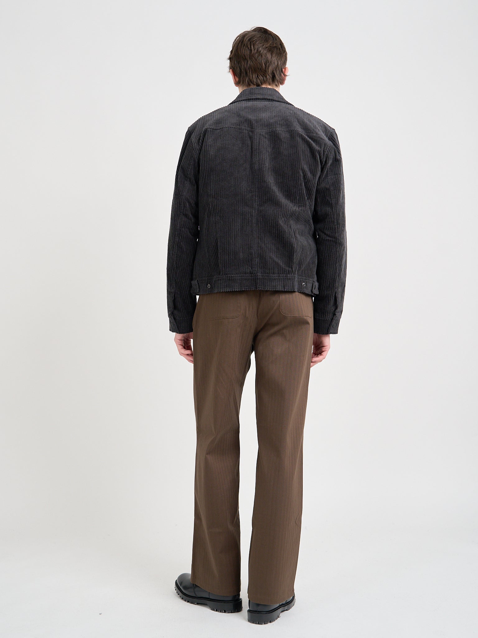 Men's Grey Cotton Corduroy Trucker Jacket – Oliver Spencer