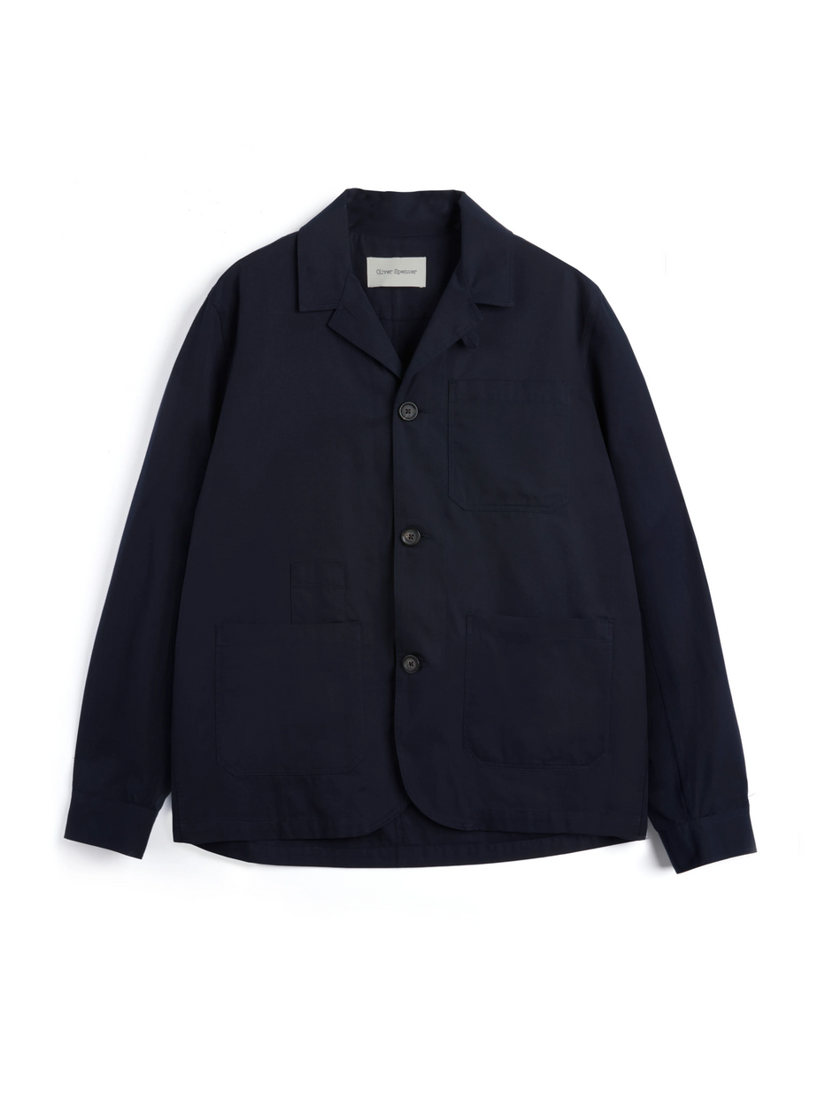 Bradwell Ashdown Navy Cotton Jacket – Twill Shirt Overshirt – Oliver ...