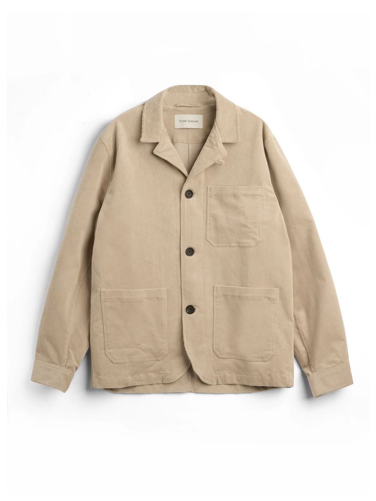 Men's Bradwell Jacket Beige – Oliver Spencer