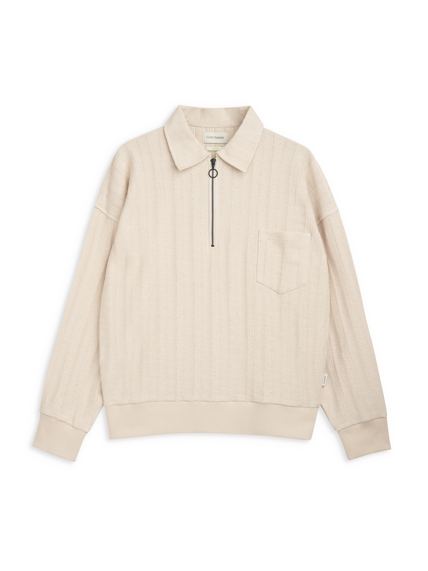 Lorimer Half Zip Sweatshirt Glover Cream – Oliver Spencer