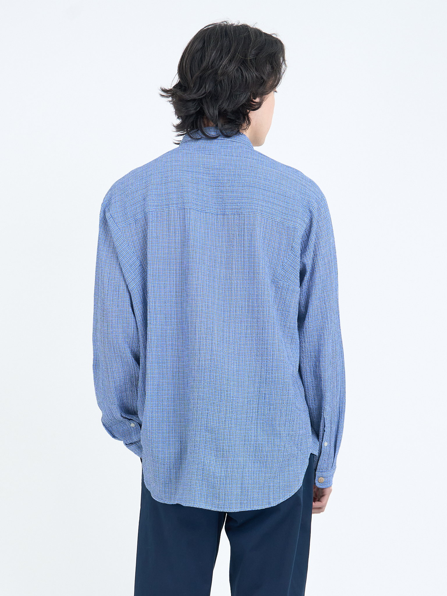 Garrison Long Sleeve Shirt (Loose Fit) Byrne Blue – Oliver Spencer